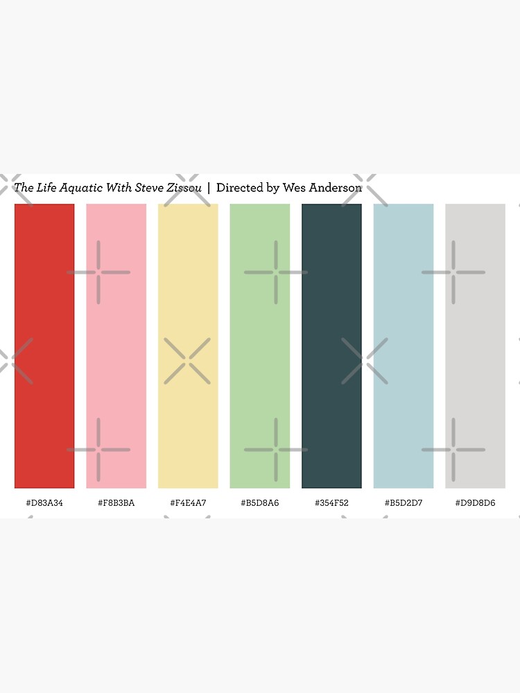 Wes Anderson's The Life Aquatic Color Palette Graphic Premium Matte ...