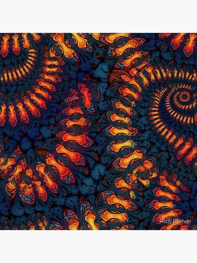 "Psychedelic Spiral Fractal Bones of Infinity" Art Print for Sale by ...