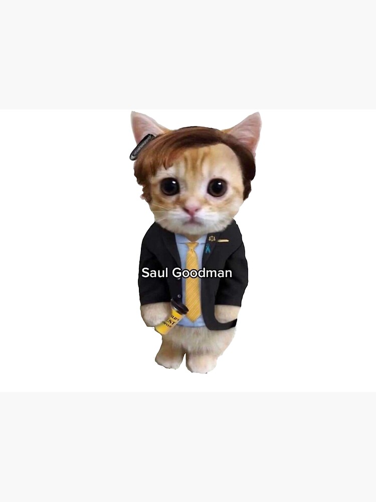 "Saul goodman cat" Sticker for Sale by SillyGoose-Shop | Redbubble