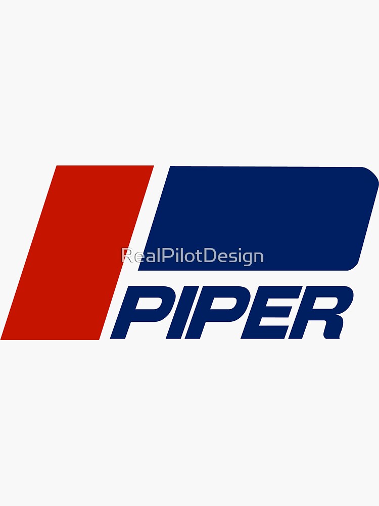 "Piper Classic Vintage Aviation" Sticker for Sale by RealPilotDesign ...