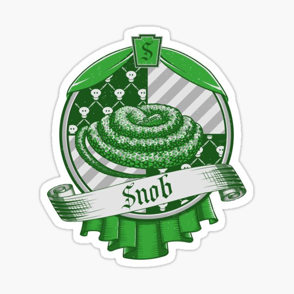 "Snob" Sticker for Sale by benpannell | Redbubble