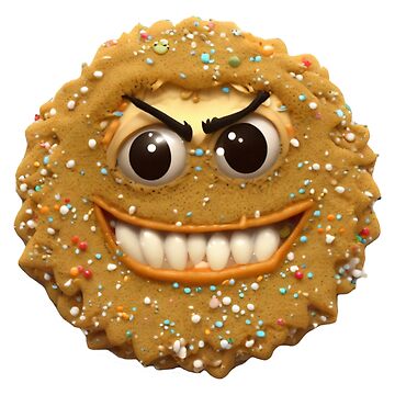 "Gregor, the sneaky evil monster biscuit" Sticker by SheepAttack ...