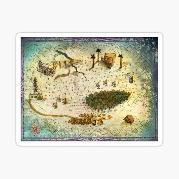 "overworld map" Sticker for Sale by Witchcentipede | Redbubble