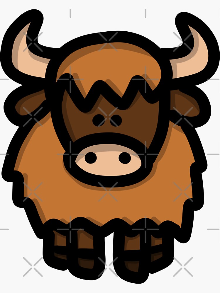 "Cute Yak" Sticker for Sale by taconell | Redbubble