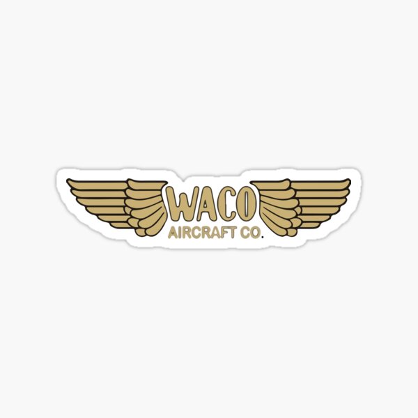 "Waco Classic Aircraft Vintage Design" Sticker by RealPilotDesign ...