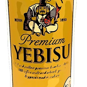 "Premium Yebisu Japanese Beer" Sticker for Sale by invisigoth1013 ...