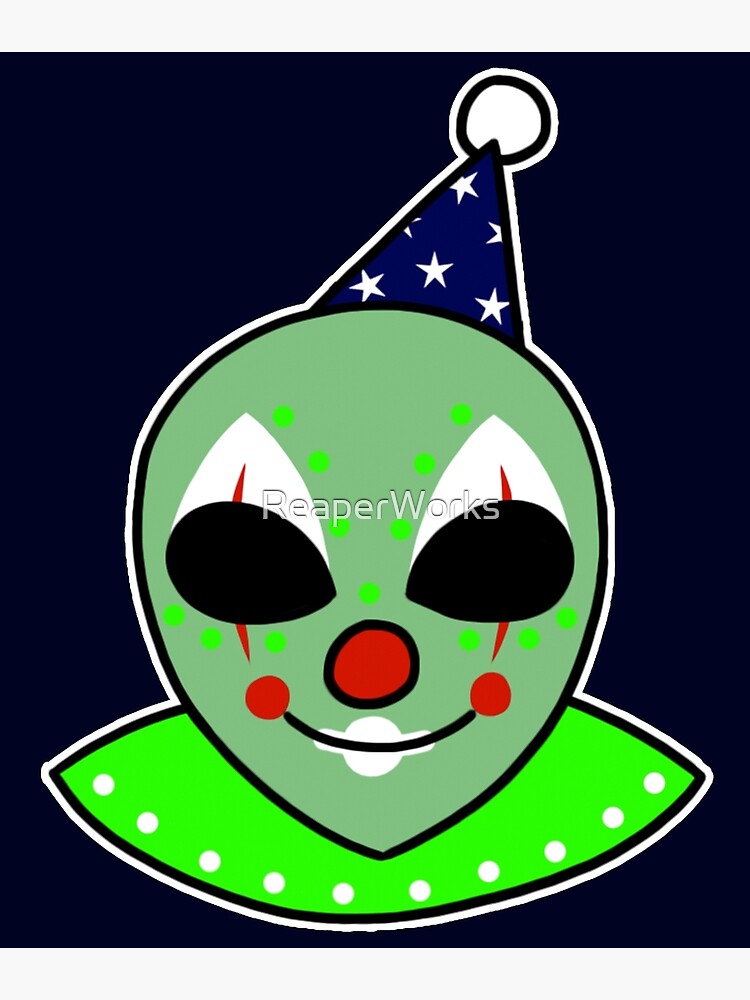 "Alien Clown" Poster by ReaperWorks | Redbubble