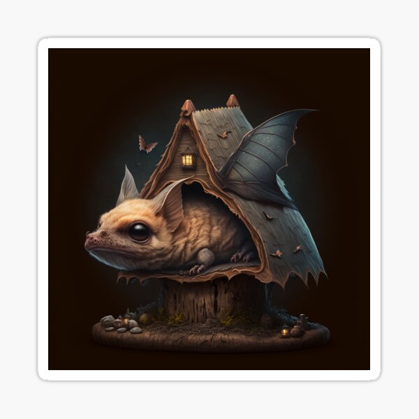 "Bat house" Sticker for Sale by Witcheridoo | Redbubble