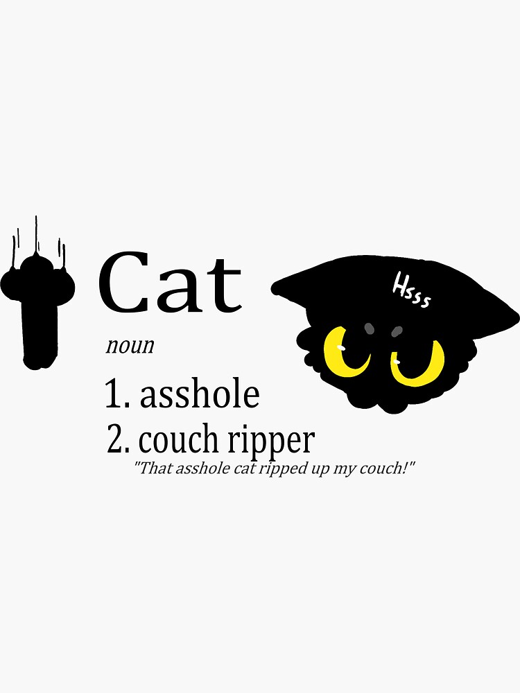 "cat definition" Sticker for Sale by marsbarseeoo | Redbubble