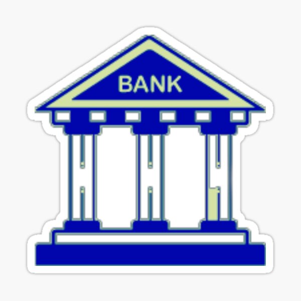 "Bank Sticker" Sticker for Sale by ThoratsDesign | Redbubble