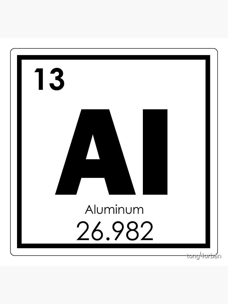 "Aluminum chemical element" Sticker for Sale by tony4urban | Redbubble