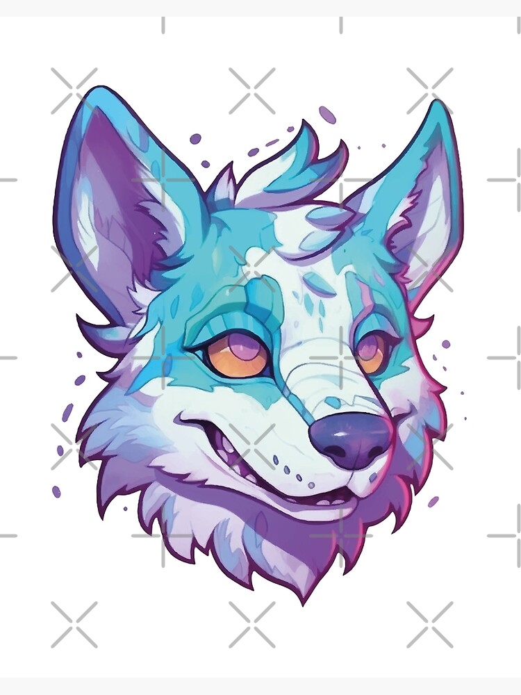 "Icy Furry Wolf" Art Board Print for Sale by FurryKingdom | Redbubble