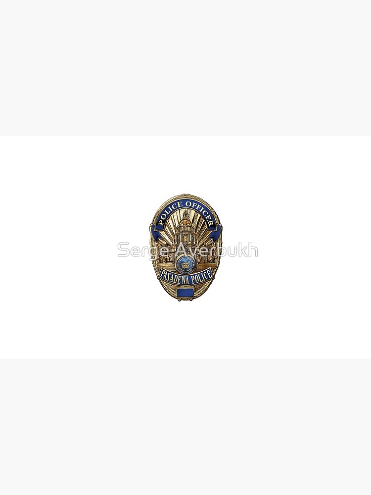"Pasadena Police Department - PPD Officer Badge over White Leather" Mug ...