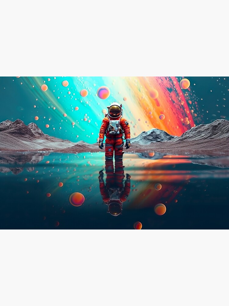 Astronaut in the water - science fiction Premium Matte Vertical Poster ...