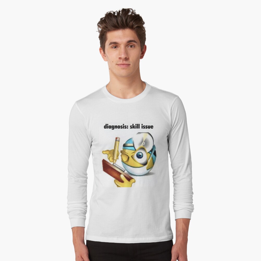 "diagnosis: skill issue" Sticker for Sale by cocksnot | Redbubble