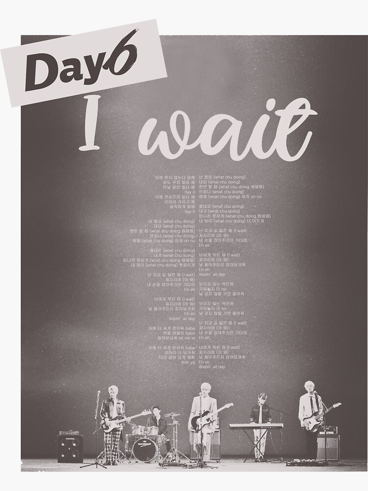 "DAY6 - I WAIT MV INSPIRED" Sticker for Sale by lojakshop | Redbubble