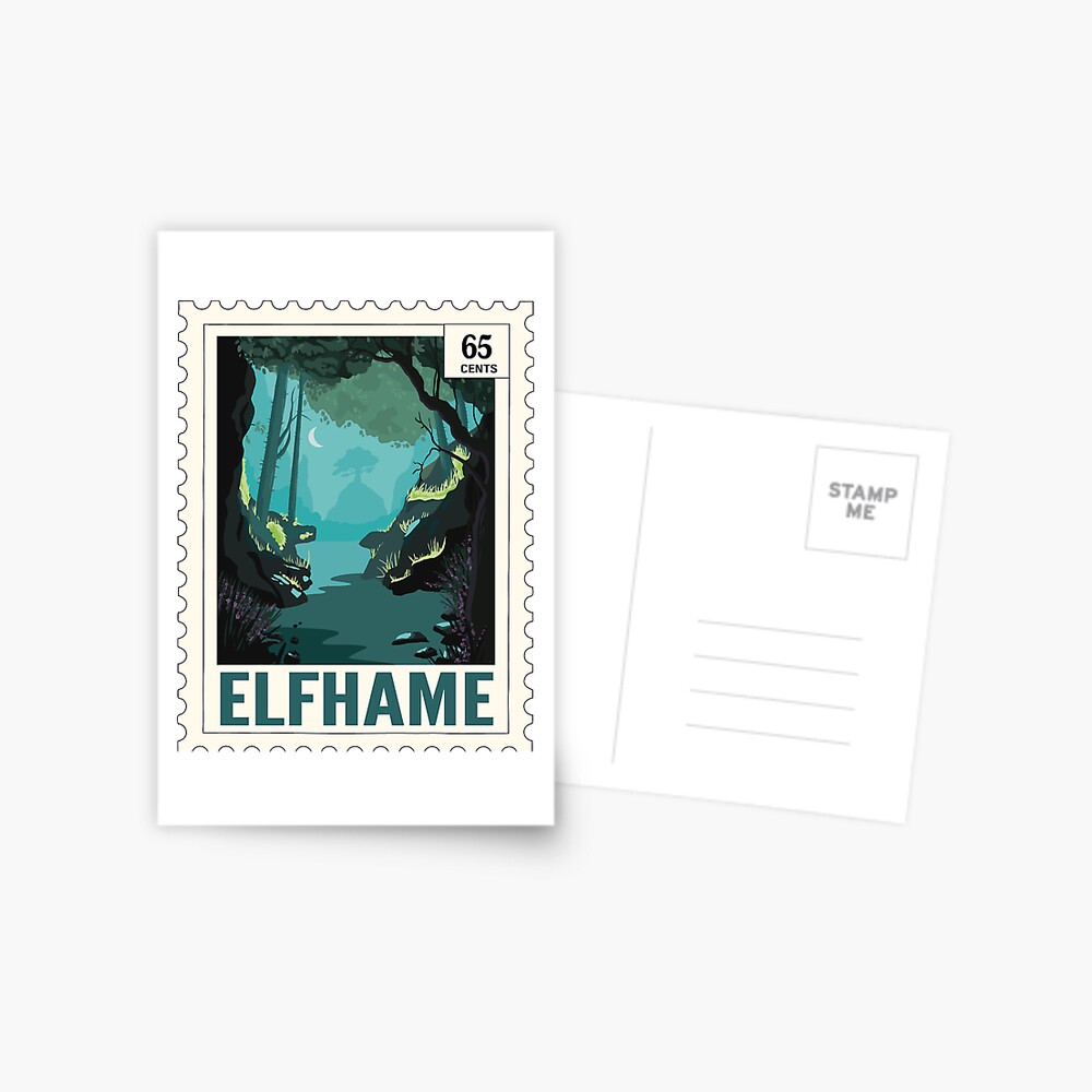 "Elfhame Postage Stamp" Sticker for Sale by KRSDrawing | Redbubble