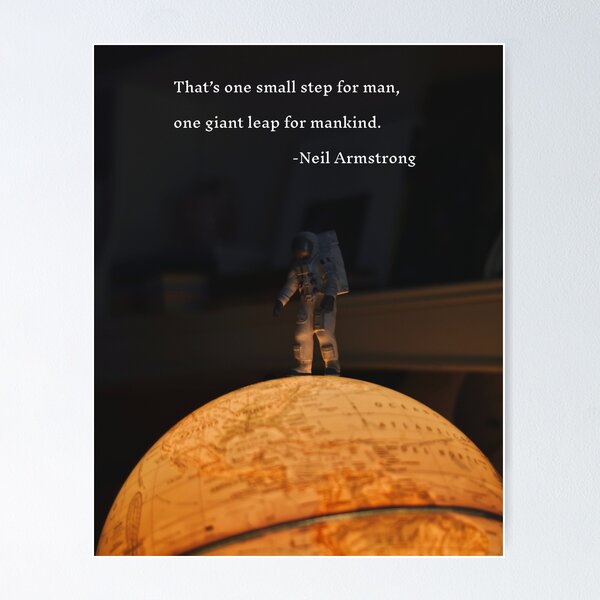 Giant Leap Quotes One Small Step For Man Giant Leap Mankind Wall Art