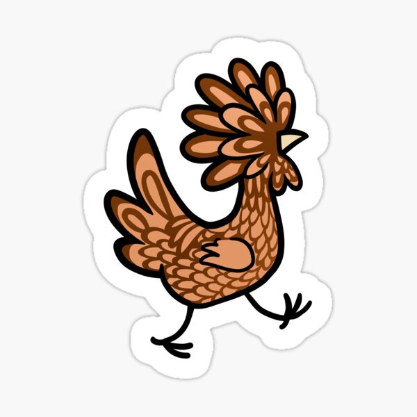 "Pretty Polish Chickens Hens Poultry - Golden Laced" Sticker for Sale ...
