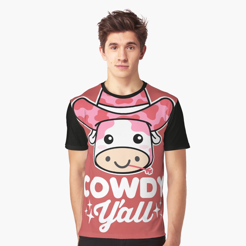 "Cowdy Y'all Howdy Cow Cowboy" Sticker for Sale by DetourShirts | Redbubble