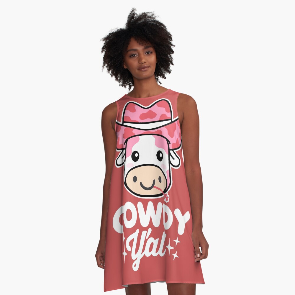 "Cowdy Y'all Howdy Cow Cowboy" Sticker for Sale by DetourShirts | Redbubble