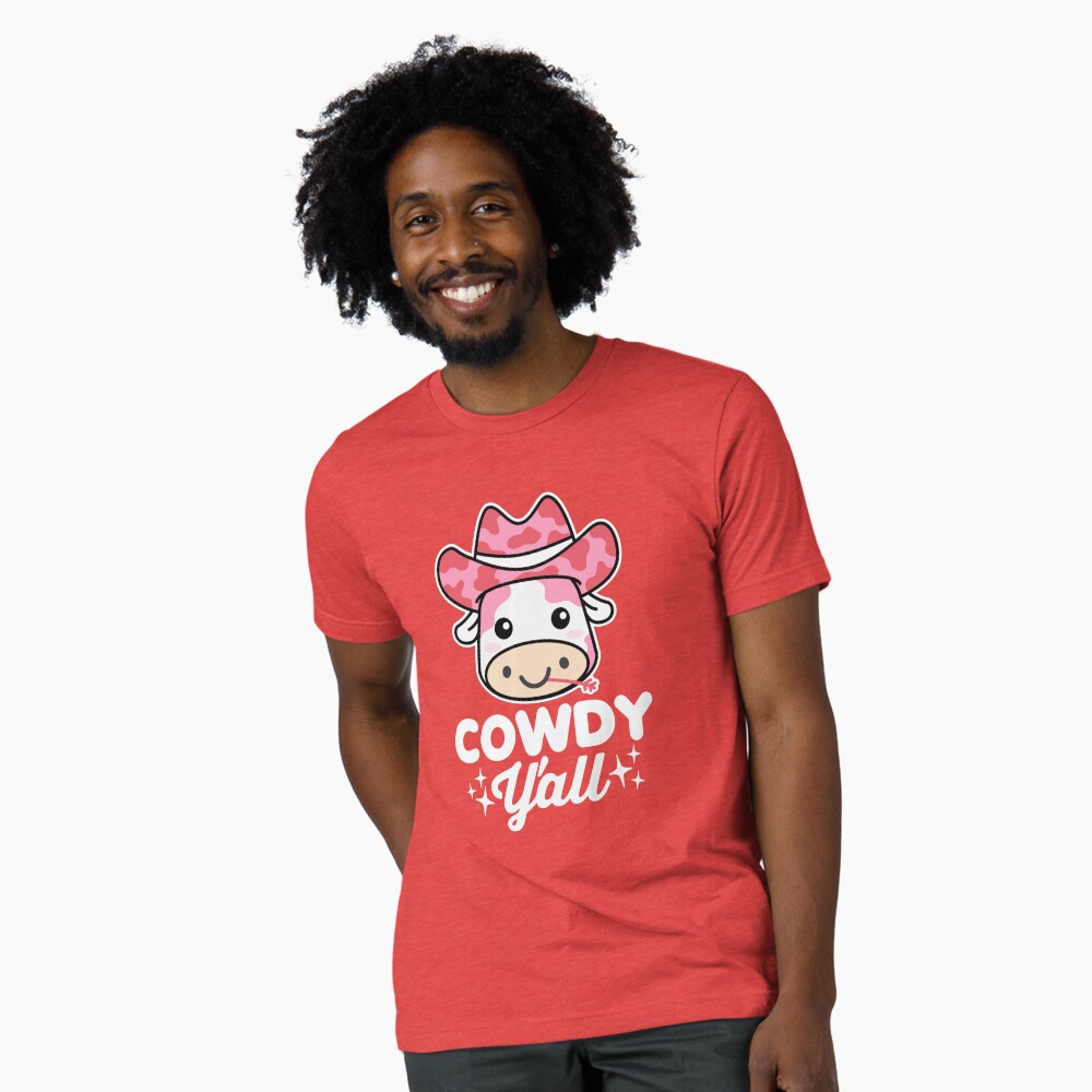"Cowdy Y'all Howdy Cow Cowboy" Sticker for Sale by DetourShirts | Redbubble