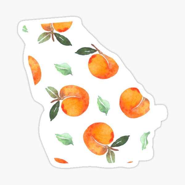 "Georgia peach" Sticker for Sale by rosariomelody24 | Redbubble