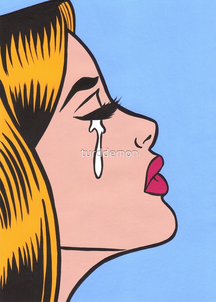 "Ginger Crying Pop Comic Girl" by turddemon | Redbubble