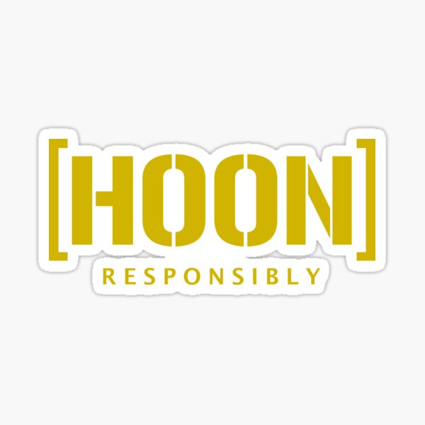 "[HOON] responsibly" Sticker for Sale by COCONANI | Redbubble