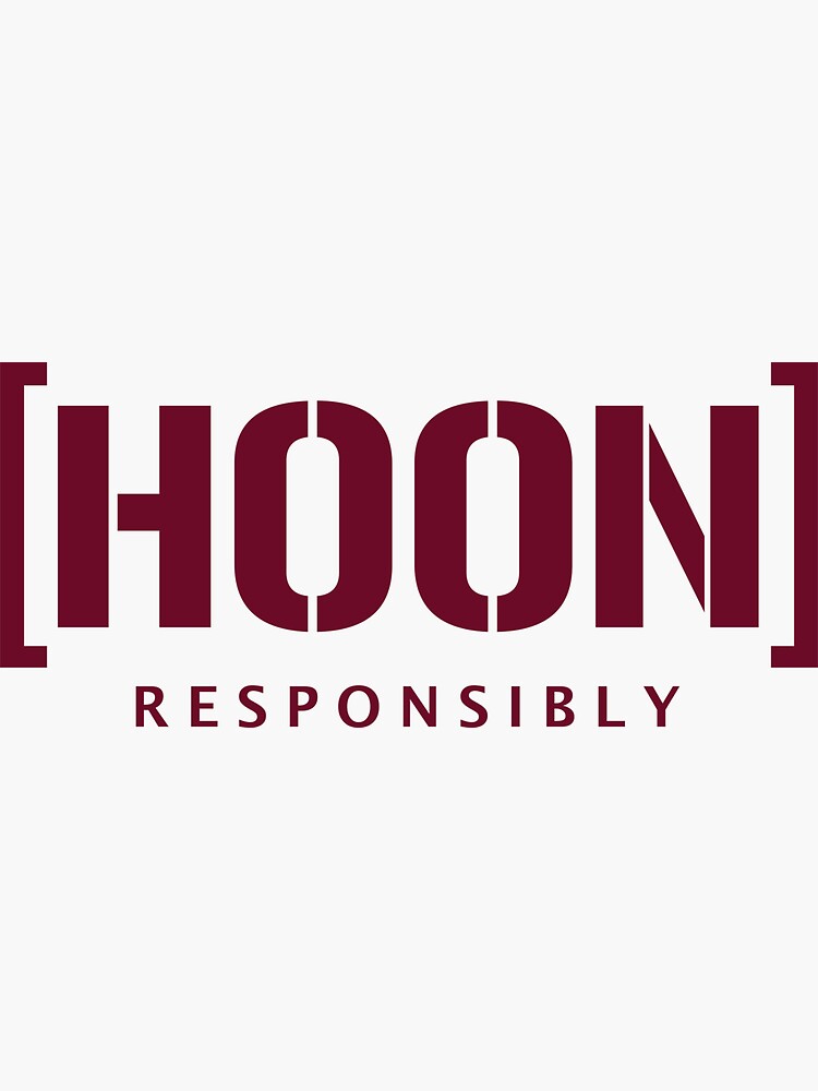 "[HOON] responsibly" Sticker for Sale by COCONANI | Redbubble