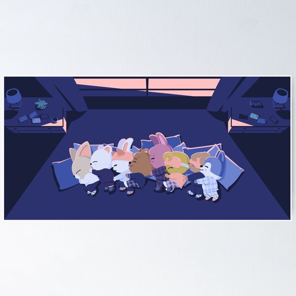 "Stray Kids SKZOO Sleeping in Pajamas" Poster for Sale by imsofandom ...
