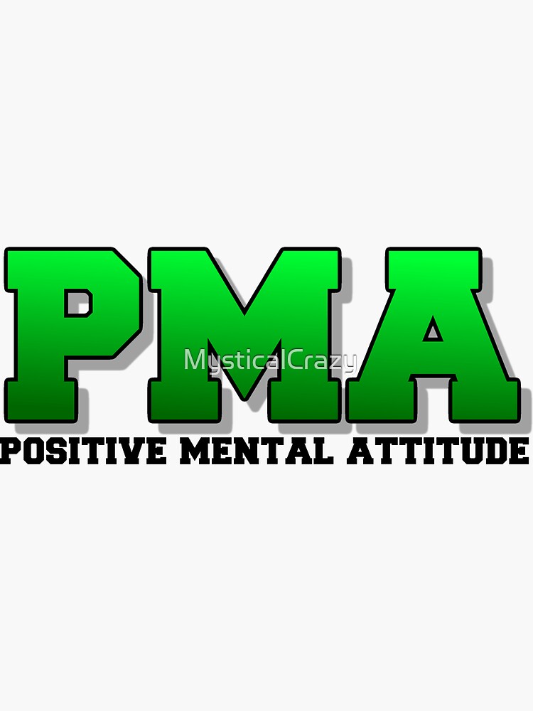 "PMA - Positive Mental Attitude - Jacksepticeye - Font 3" Sticker for ...