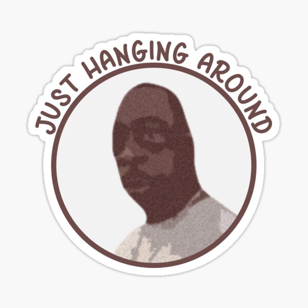 "just hanging around" Sticker for Sale by turquoisethings | Redbubble