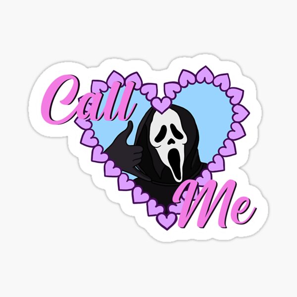 "Ghostface Call Me " Sticker for Sale by McgaugheyIn | Redbubble