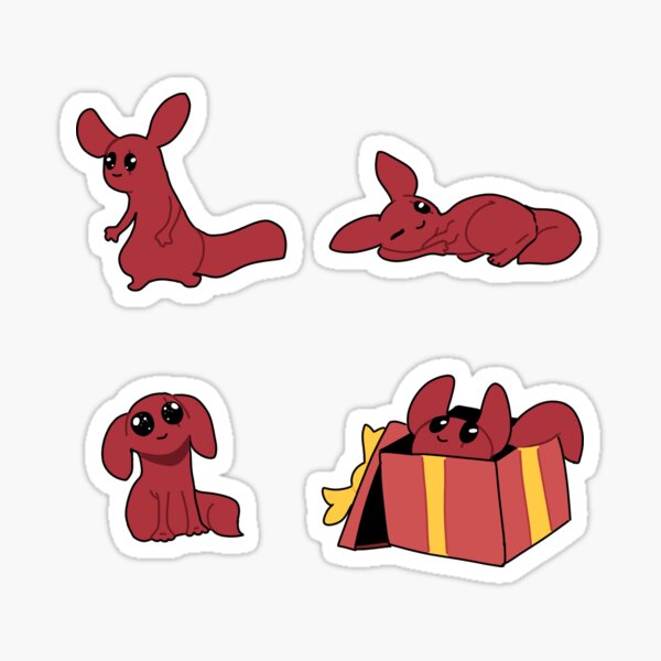 "Rain World slugcat [red pack]" Sticker for Sale by HuskyCannot | Redbubble