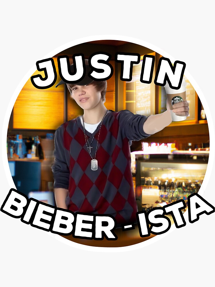 "Justin Bieber-ista " Sticker for Sale by ztarvirus | Redbubble