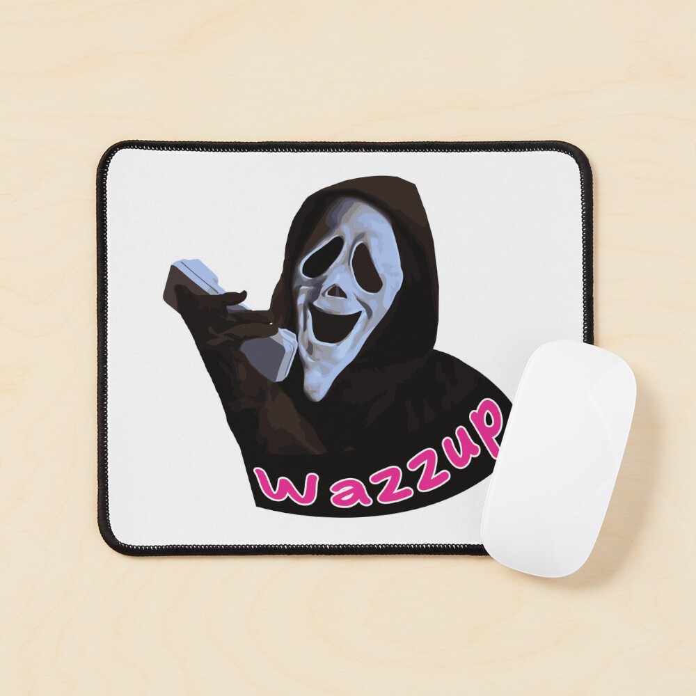 "Ghostface Wazzup Pink" Sticker for Sale by jonatastb | Redbubble