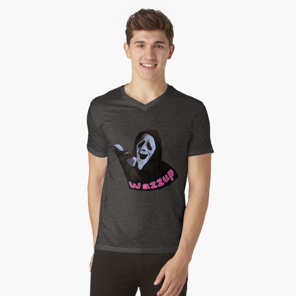 "Ghostface Wazzup Pink" Sticker for Sale by jonatastb | Redbubble