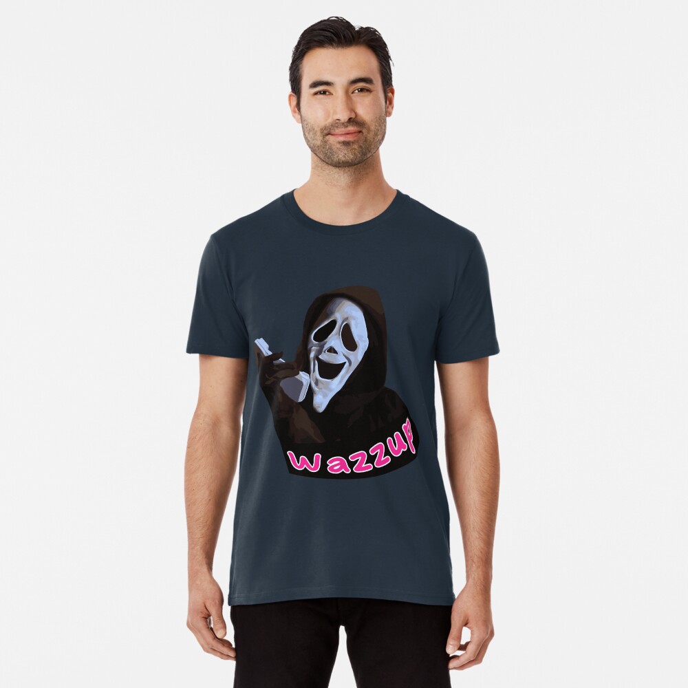 "Ghostface Wazzup Pink" Sticker for Sale by jonatastb | Redbubble