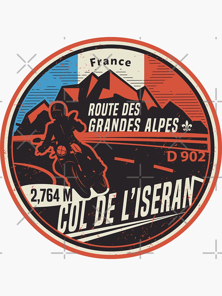 "Col de l'Iseran, Route des Grandes Alpes" Sticker for Sale by ...