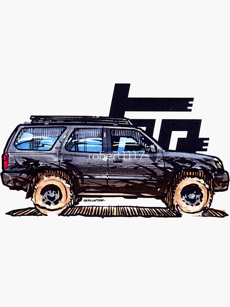 "3rd Gen 4Runner TRD - Midnight" Sticker by robert1117 | Redbubble