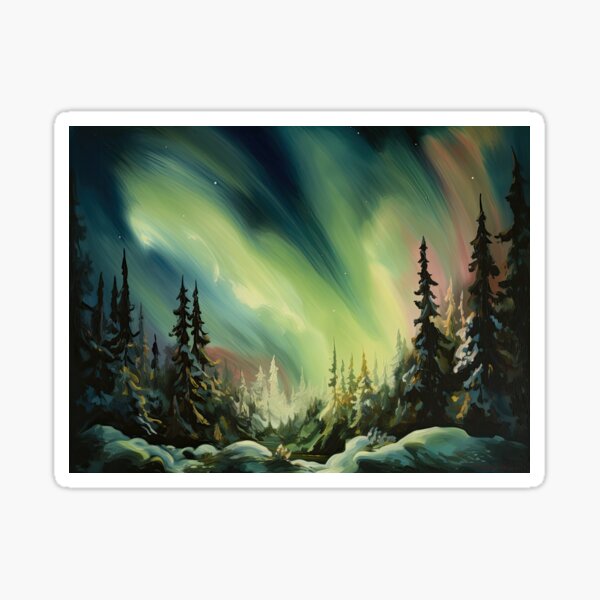"Aurora Borealis " Sticker for Sale by brandonv111 | Redbubble