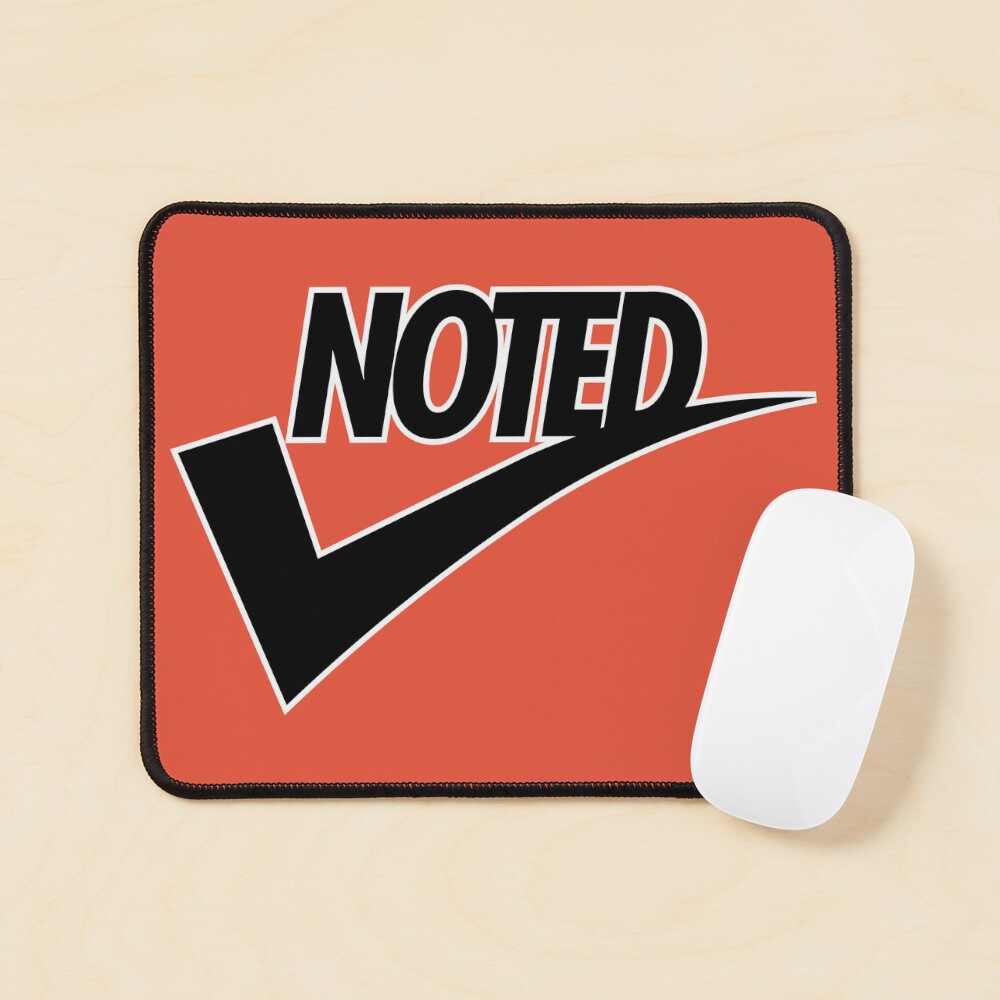"Noted Sign Sticker for Work in Swoosh Style" Sticker for Sale by DHC ...