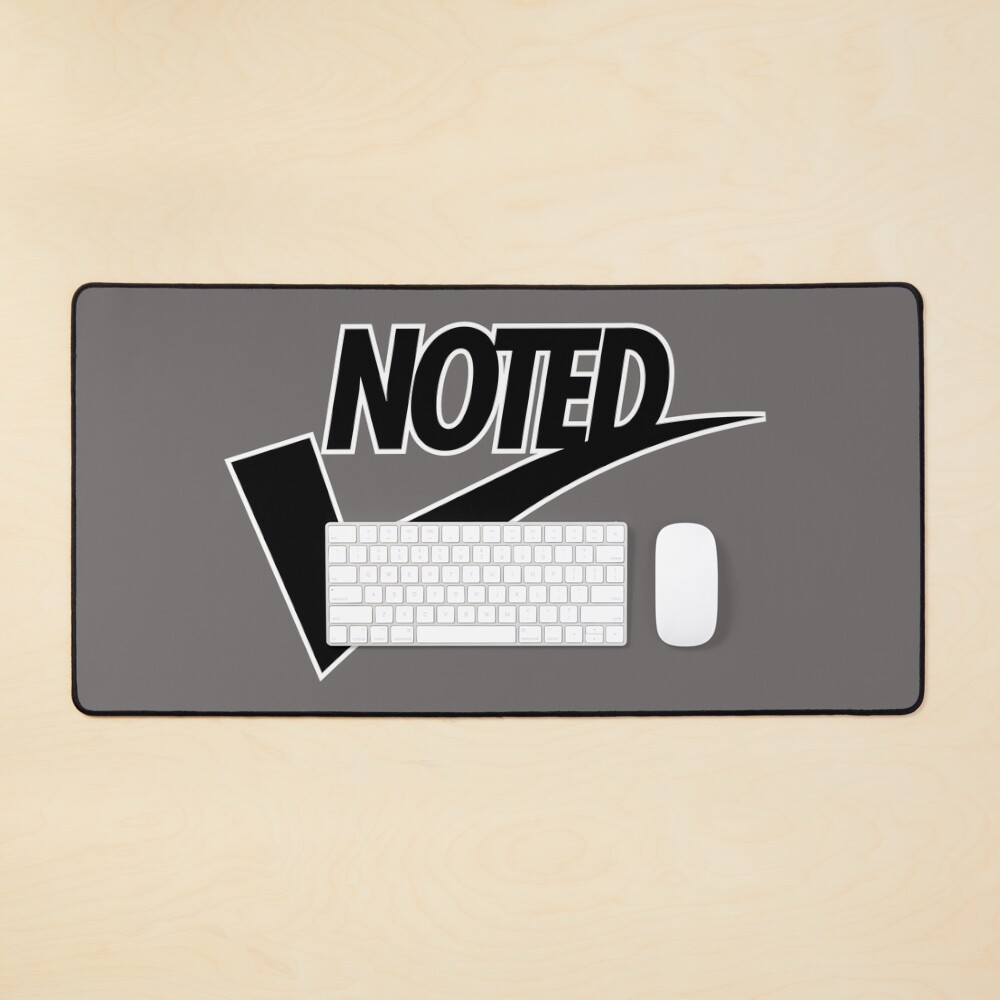 "Noted Sign Sticker for Work in Swoosh Style" Sticker for Sale by DHC ...