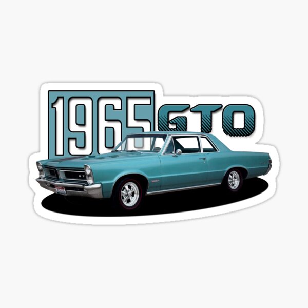"1965 Pontiac GTO 400 Classic Muscle Car" Sticker for Sale by Fuelfoto ...