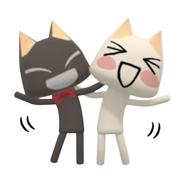 "happy toro and kuro" Sticker for Sale by xosillycore | Redbubble