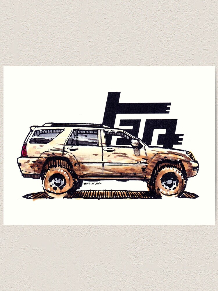 "4th Gen 4Runner TRD - Tan" Art Print by robert1117 | Redbubble