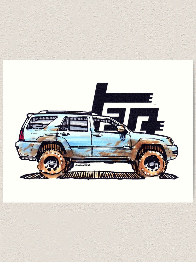 "4th Gen 4Runner TRD - Off Road Blue" Art Print for Sale by robert1117 ...
