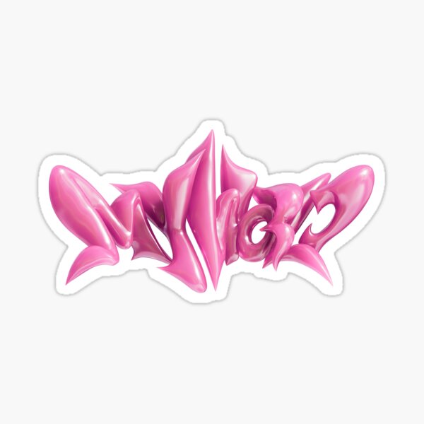 "aespa - MY WORLD - 3D Logo (Pink)" Sticker for Sale by Positive | K4U ...