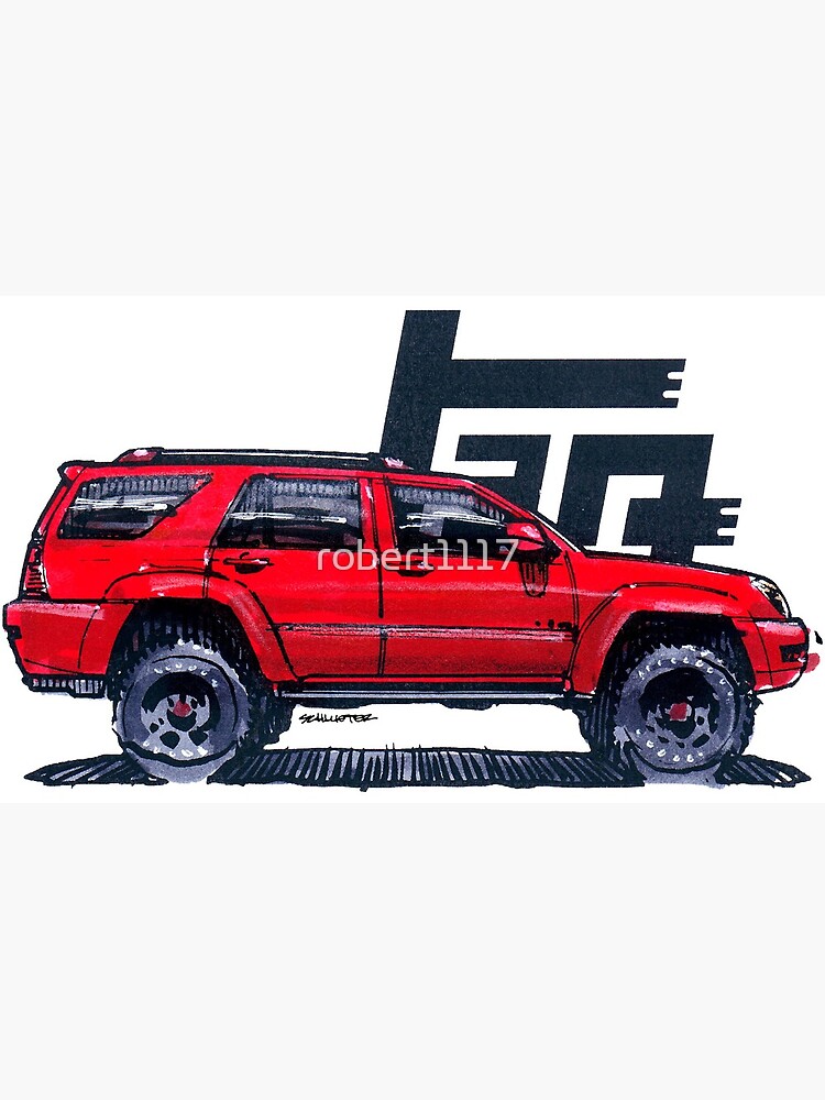 "4th Gen 4Runner TRD - Red" Art Print by robert1117 | Redbubble